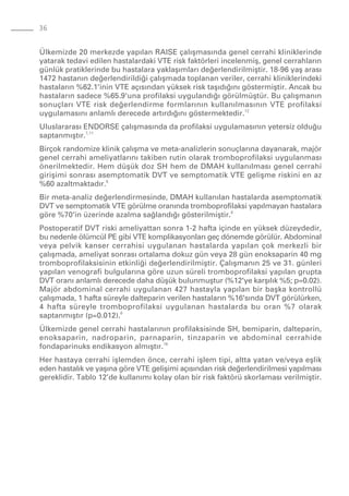 Ulusal venöz tromboembolizm profilaksi ve tedavi k›lavuzu | PDF