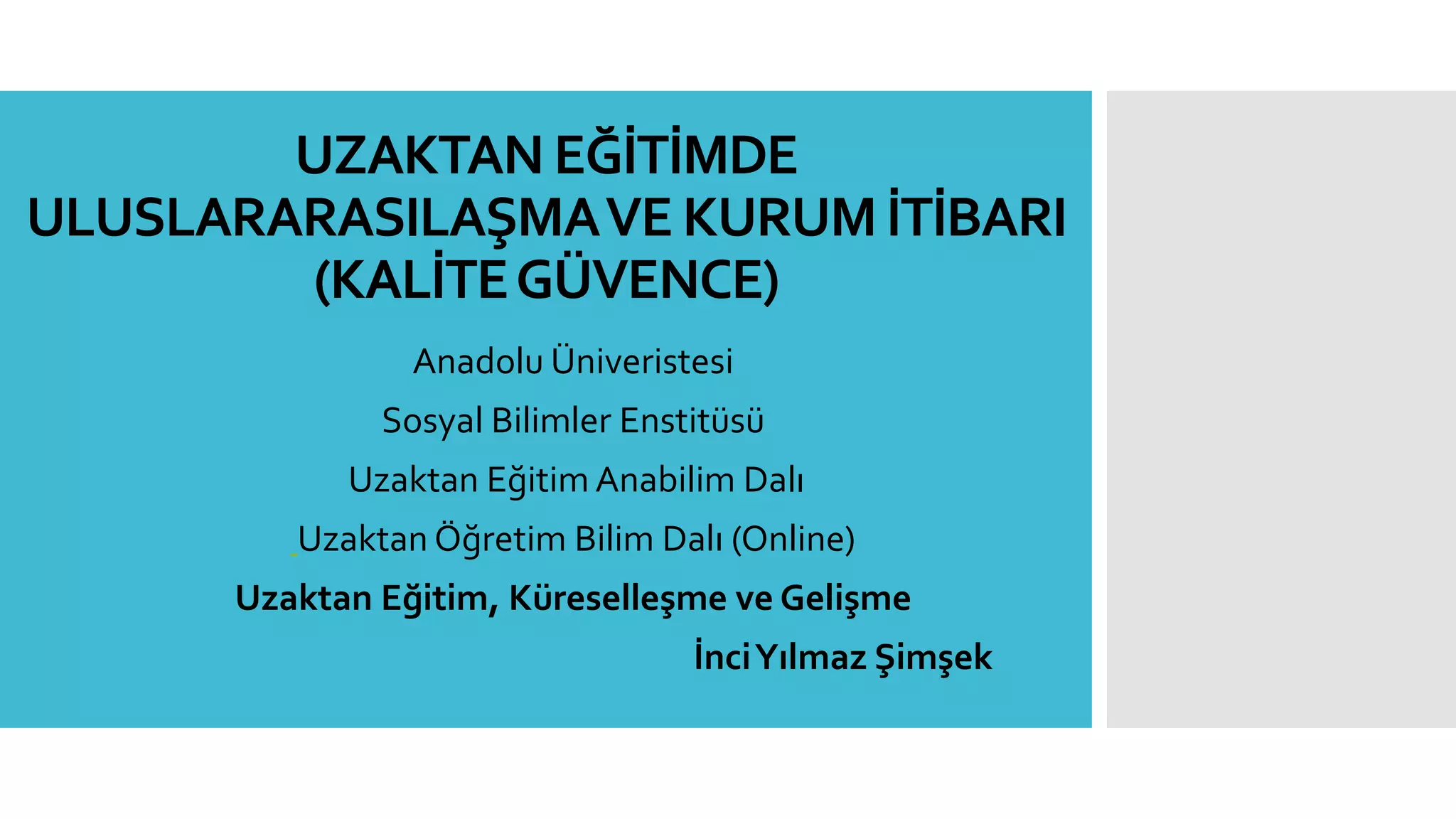 Uluslararasilasma ve akreditasyon | PPTX