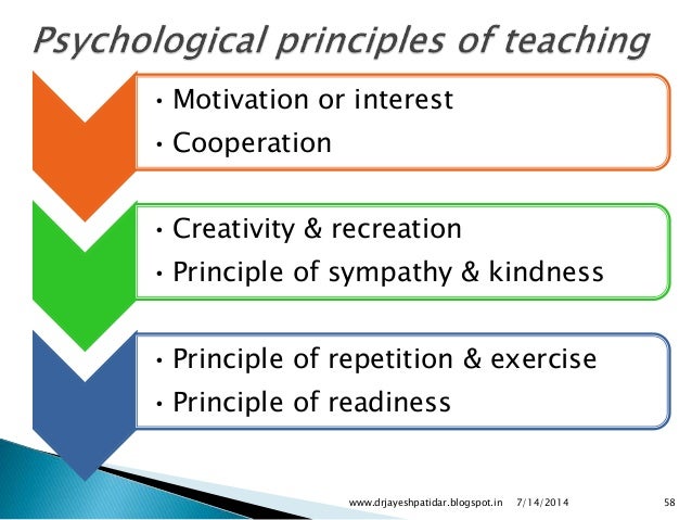 Principles of education and teaching learning process