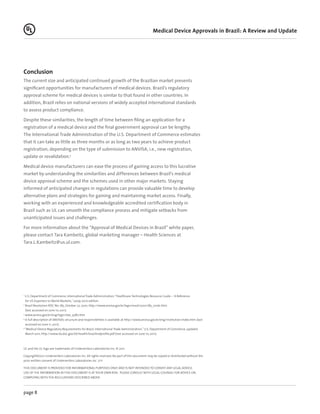 Ul wp final_medical device approvals in brazil_v6 | PDF