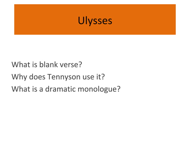 Ulysses | PPT | Poetry | Books and Literature