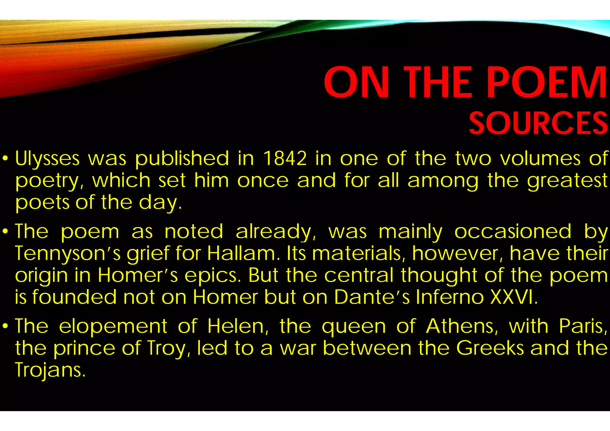ULYSSES BY TENNYSON | PDF | Poetry | Books and Literature