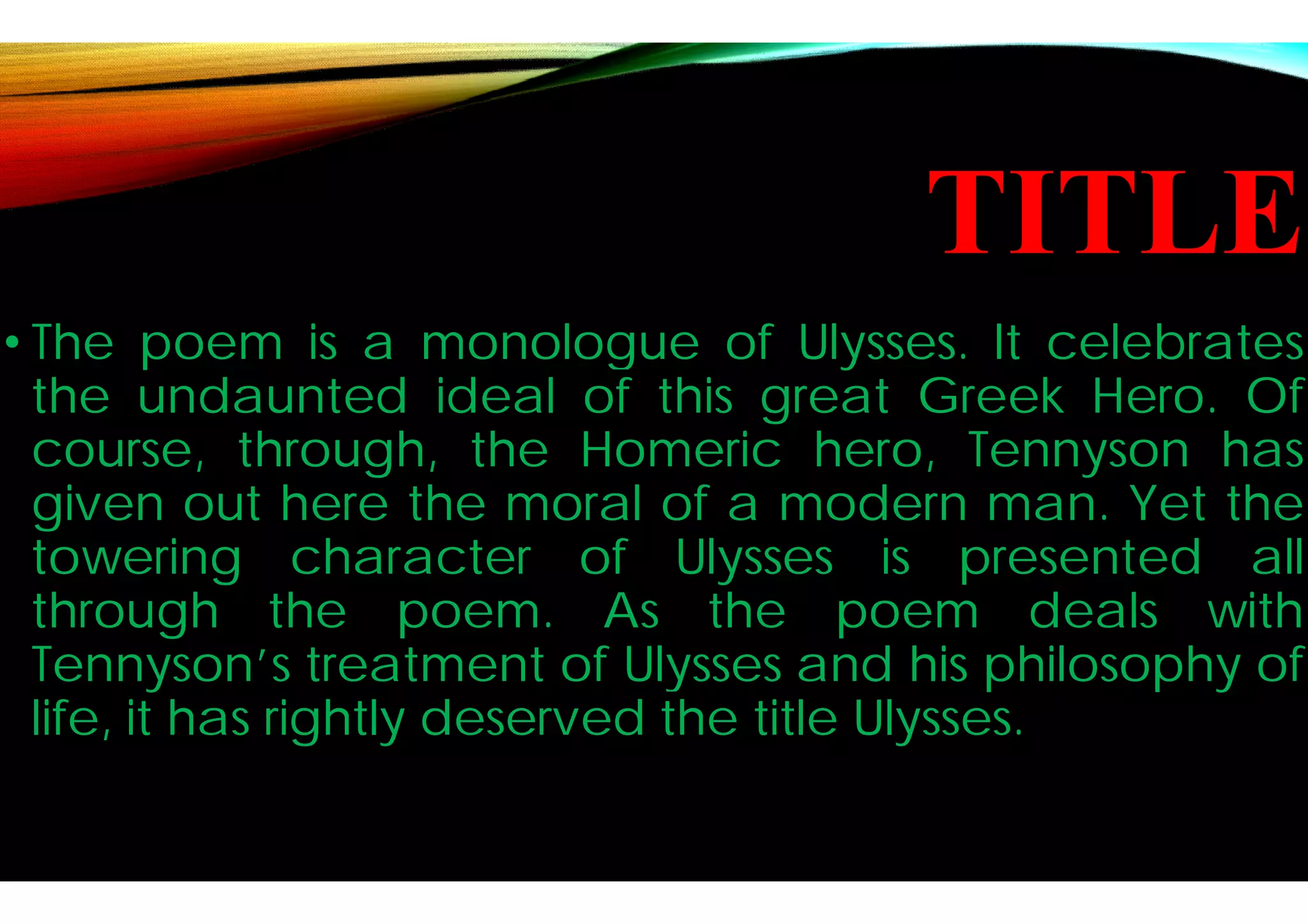 ULYSSES BY TENNYSON | PDF