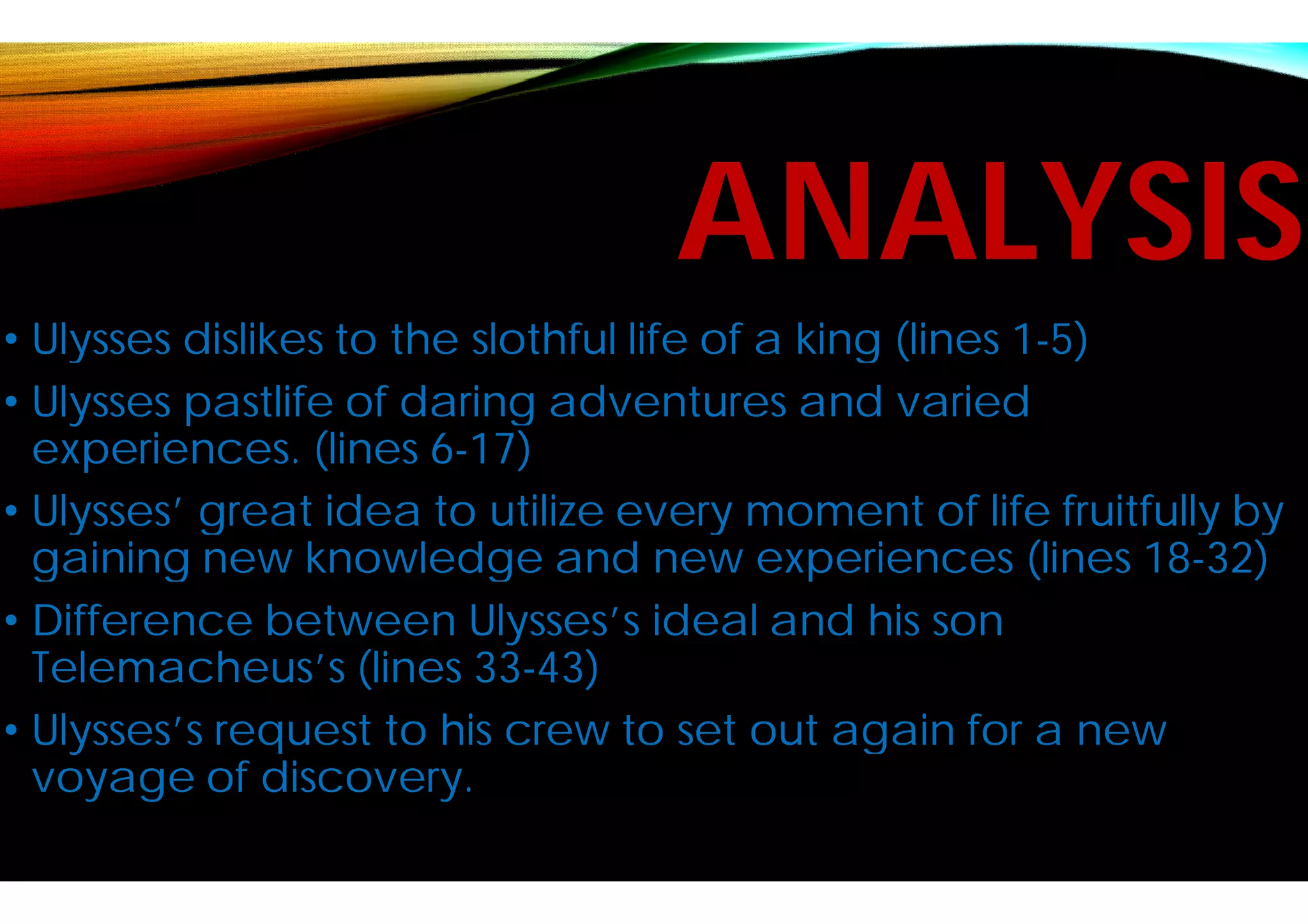 ULYSSES BY TENNYSON | PDF | Poetry | Books and Literature