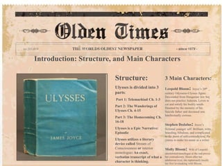Ulysses presentation for ENG 4853 #GREAT BKS WSTRN WLD | PPT