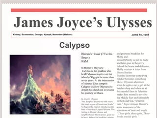 Ulysses presentation for ENG 4853 #GREAT BKS WSTRN WLD | PPT