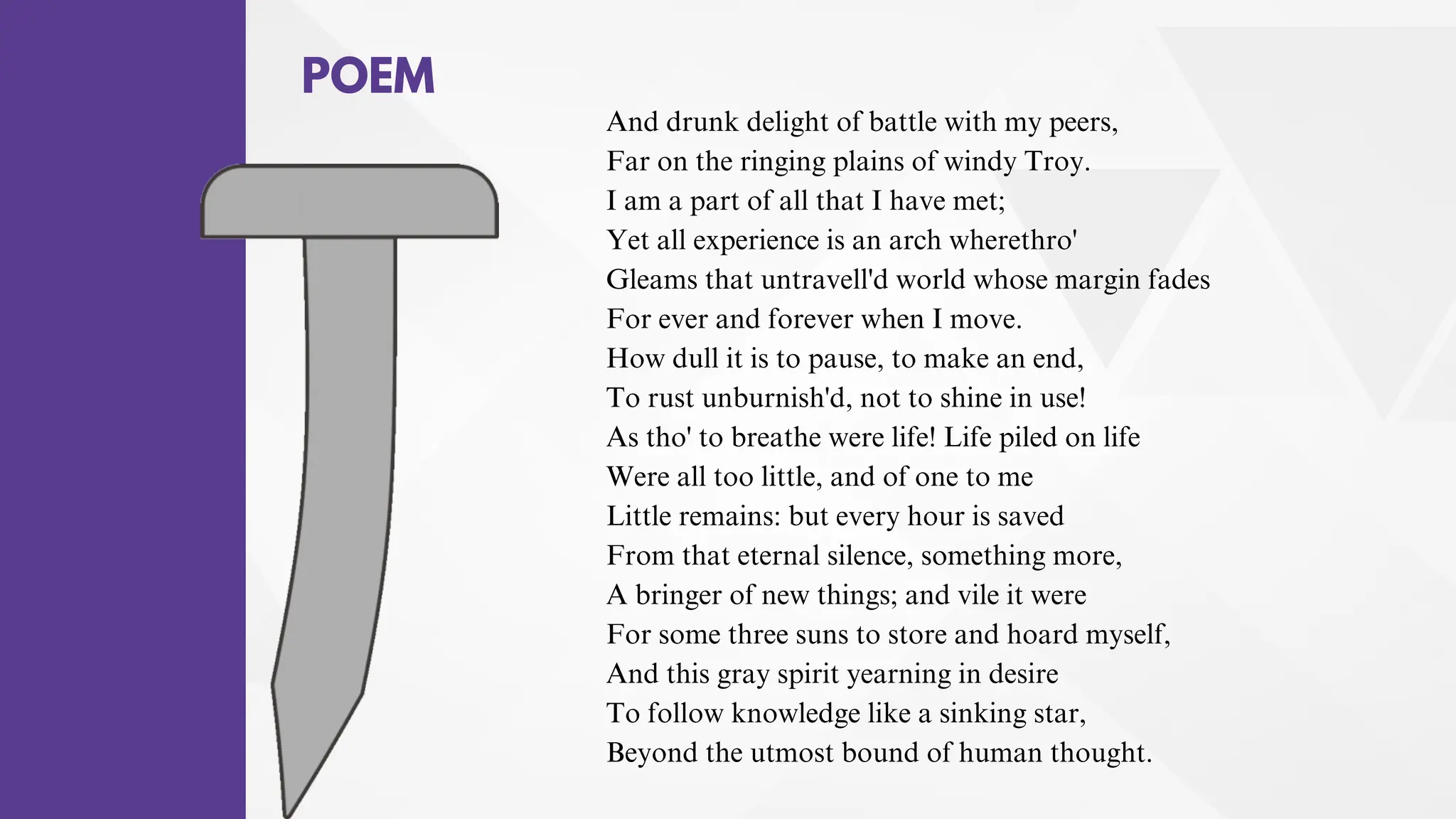 Unit-I: ULYSSES(Poem), SEMESTER-2 (Single major) | PDF