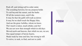 Unit-I: ULYSSES(Poem), SEMESTER-2 (Single major) | PDF