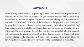 Unit-I: ULYSSES(Poem), SEMESTER-2 (Single major) | PDF