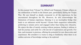 Unit-I: ULYSSES(Poem), SEMESTER-2 (Single major) | PDF
