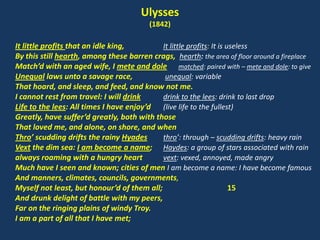 Ulysses by Alfred Tennyson | PPTX