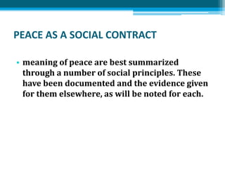 Peace and Sustainability • Understanding Peace and Conflict | PPT