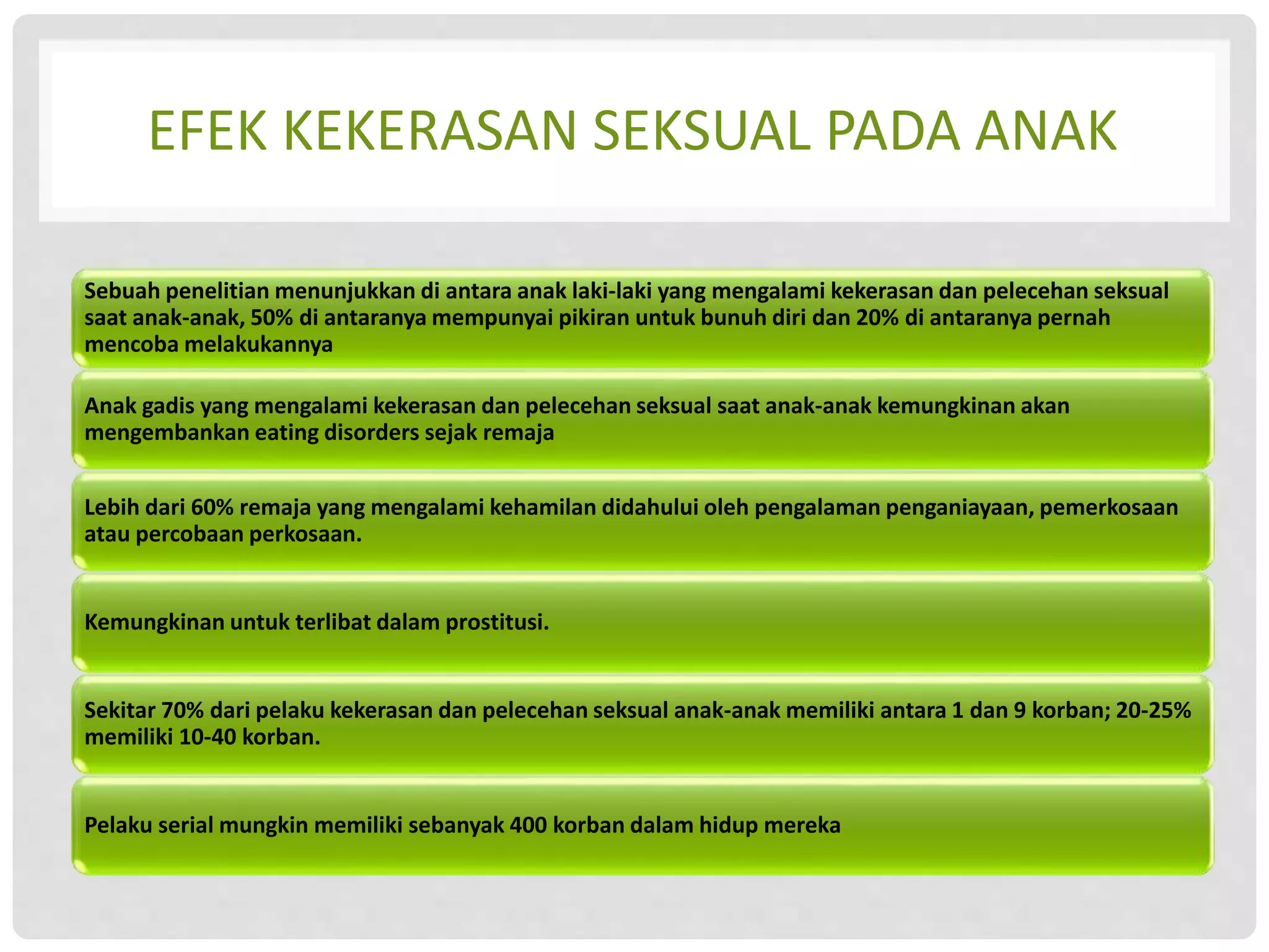 Kekerasan & pelecehan, penyimpagan seksual pada anak | PPTX