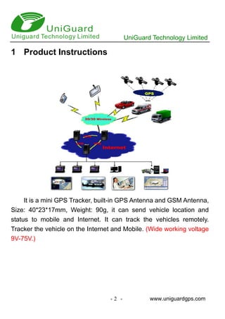 Mini GPS Vehicle Tracker with SOS,Engine Immobilize and Voice Monitor | PDF