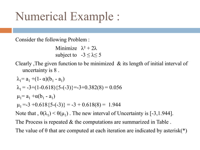 Golden Section method | PPTX