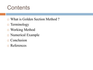 Golden Section method