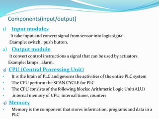 PRESENTATION ON PLC AND SCADA | PPTX
