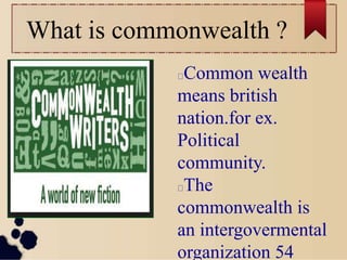 key terms of common wealth literature | PPTX