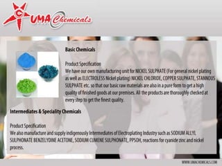 Electroplating Rectifiers, Metal Finishing Chemicals | PPTX