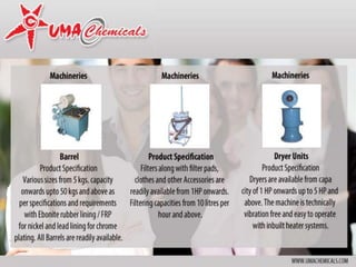 Electroplating Rectifiers, Metal Finishing Chemicals | PPTX
