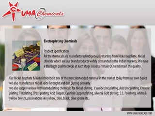 Electroplating Rectifiers, Metal Finishing Chemicals | PPT