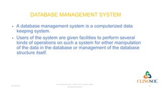 Database Creation and Management with ML | PPT