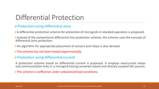 A Review of Protection Schemes for Active Distribution Systems | PPTX