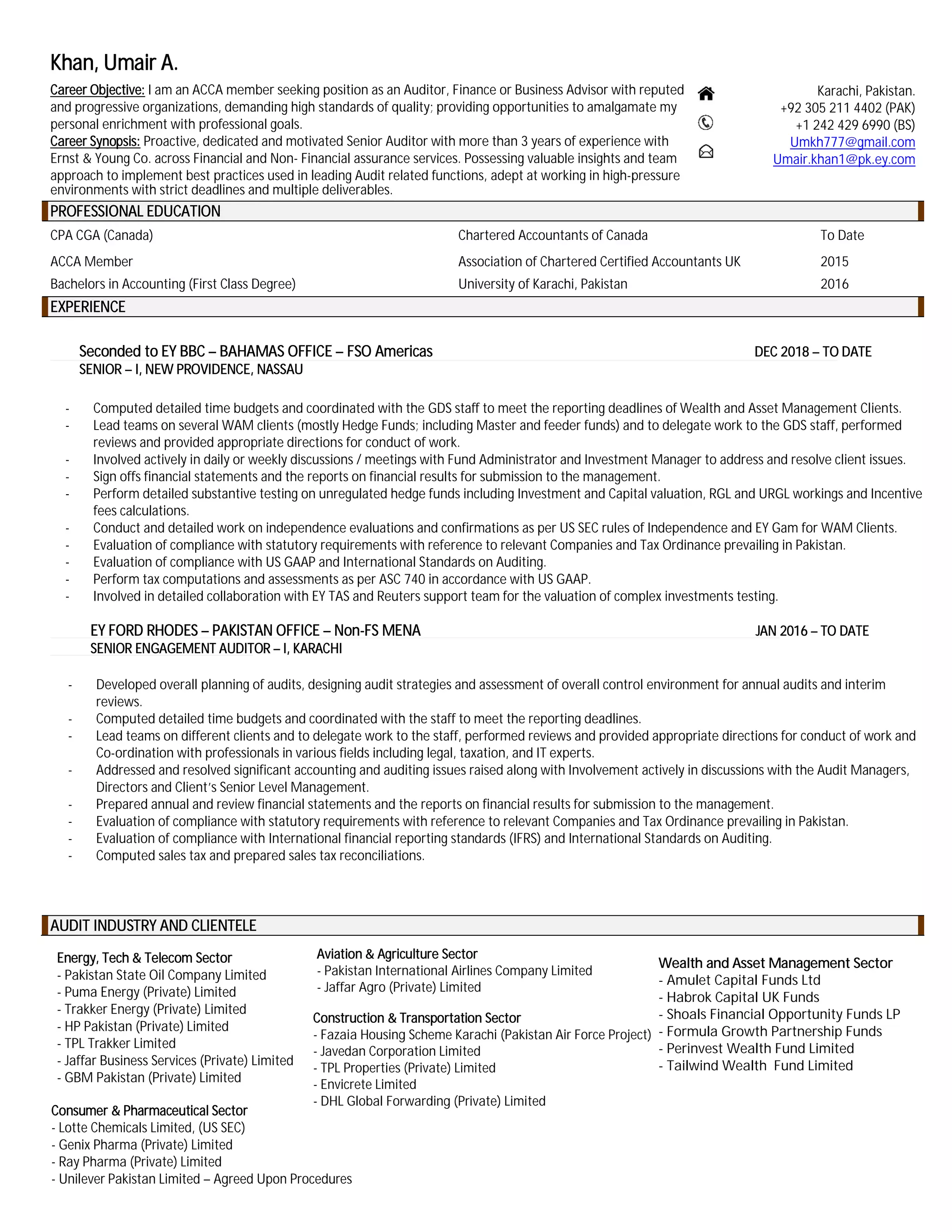 Umair A. Khan's Resume | PDF