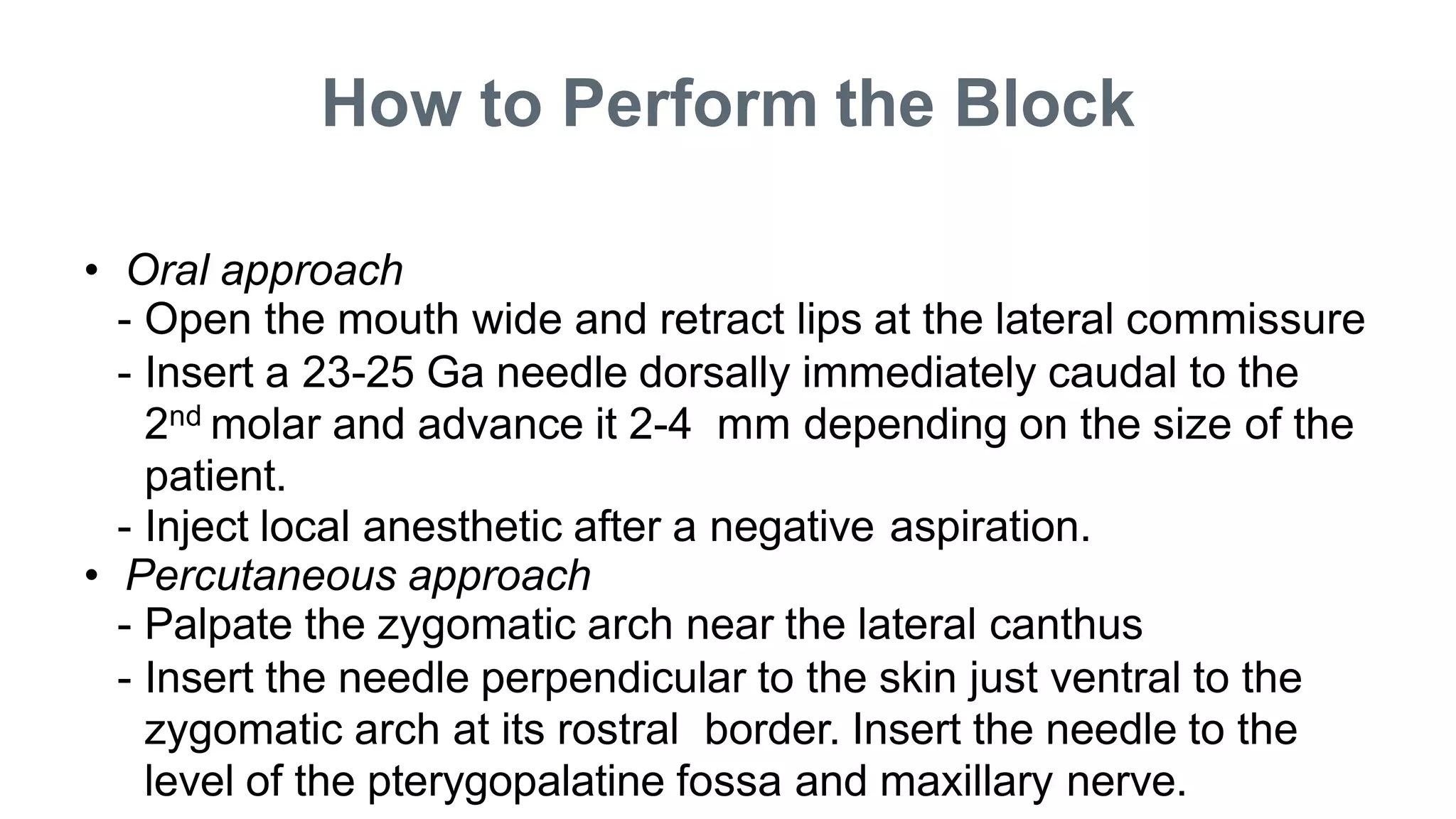 HEAD REGION NERVE BLOCK IN CAT & DOGS | PPTX
