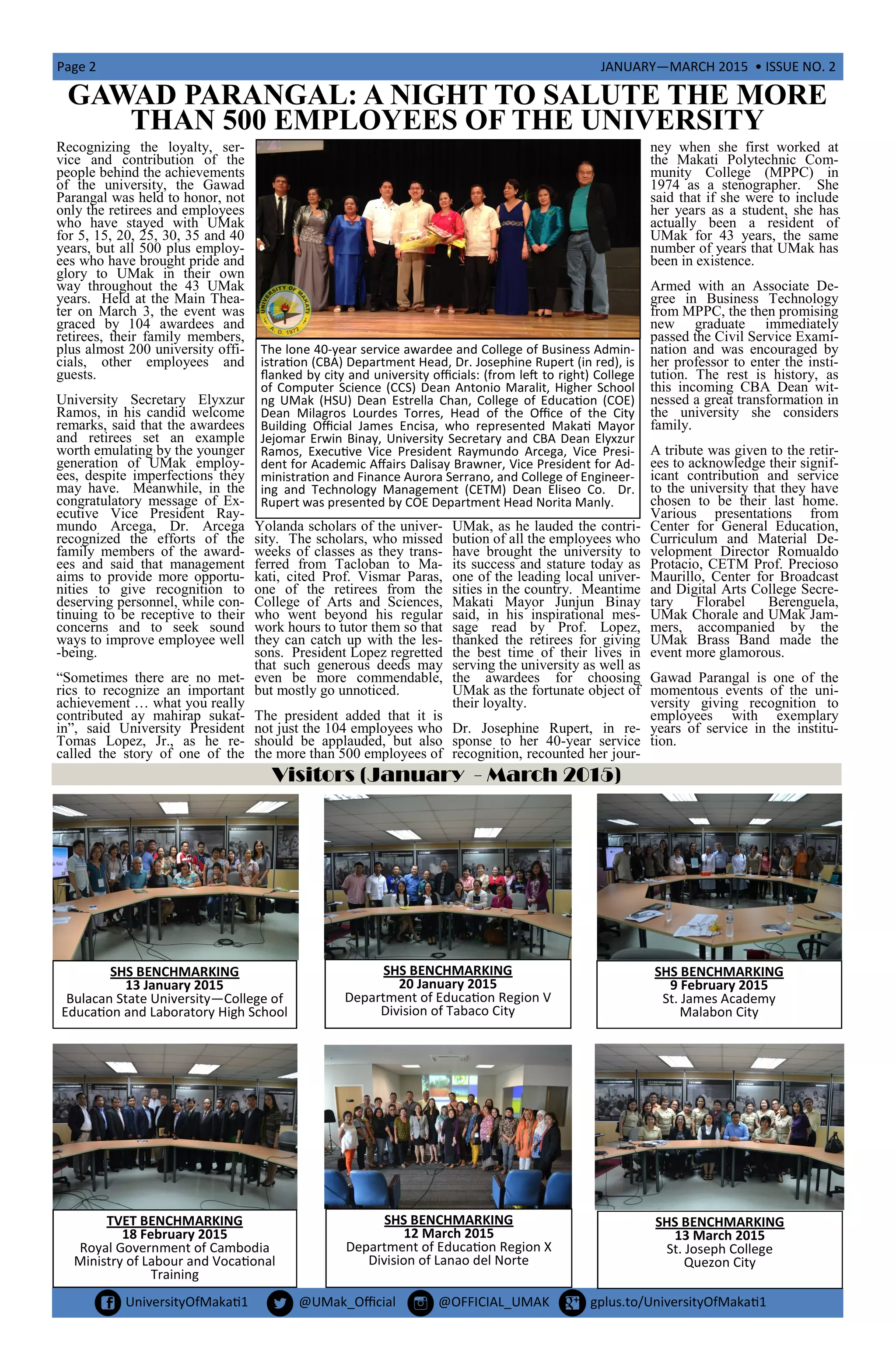 University of Makati Newsletter (Issue No. 2) | PDF