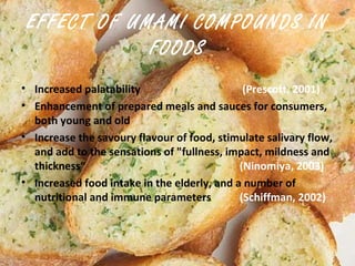 Umami- the 5th taste | PPT | Chemistry | Science