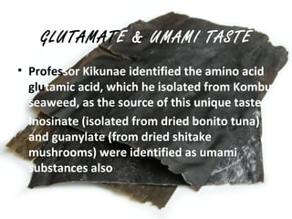 Umami- the 5th taste | PPT | Chemistry | Science
