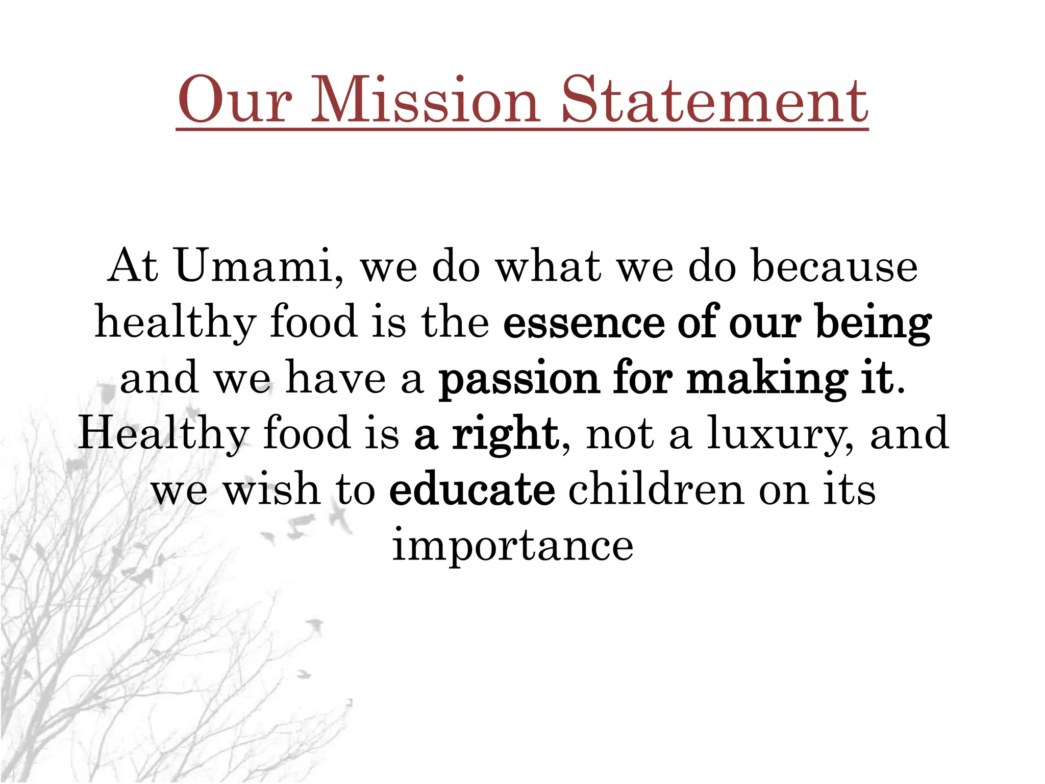 Umami presentation | PPTX