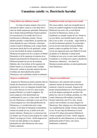 Umanism catolic vs. Doctrinele harului | PDF