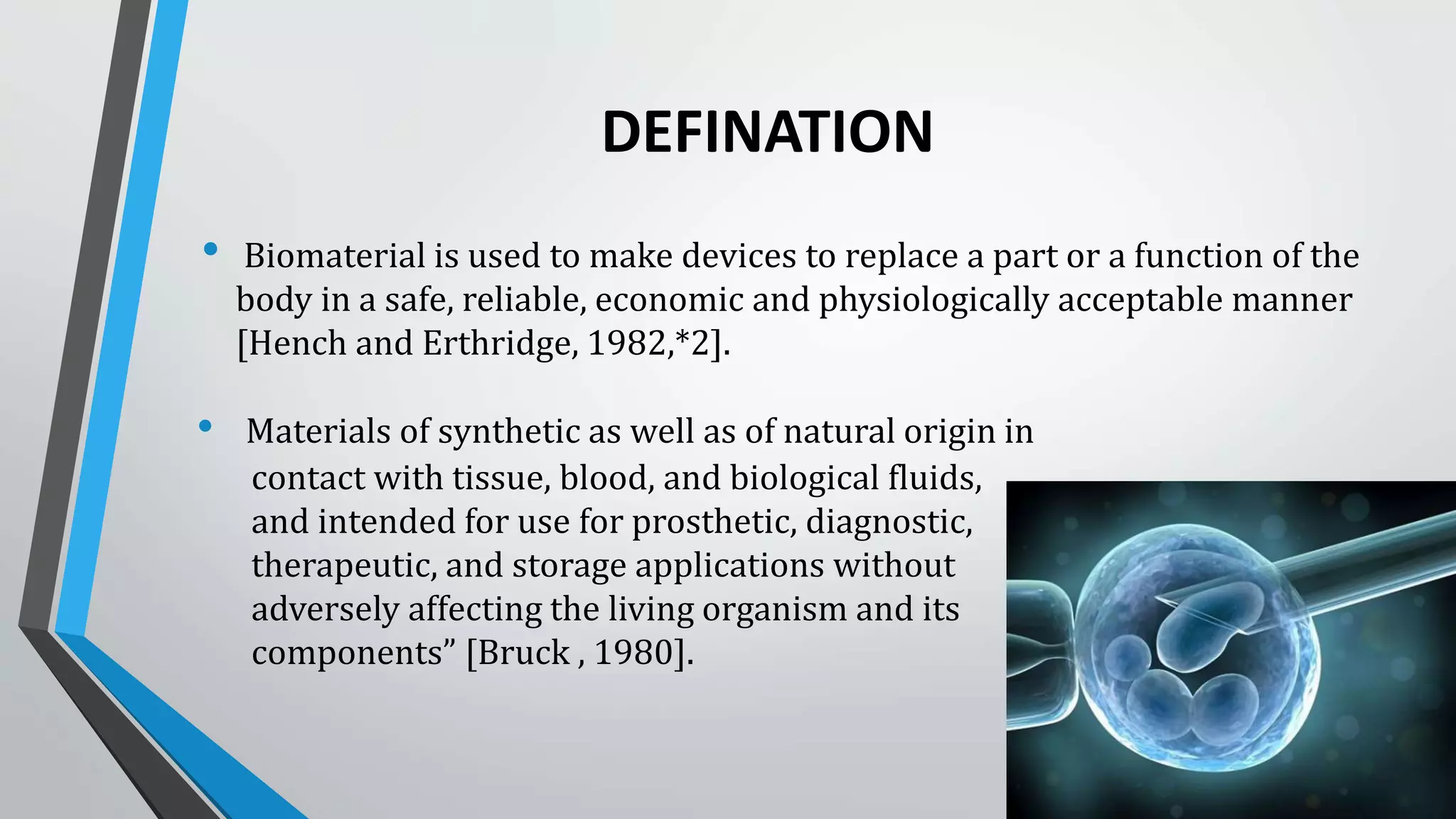 introduction of biomaterials by uma | PPTX