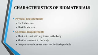 introduction of biomaterials by uma | PPTX