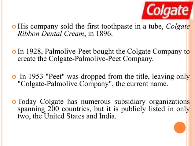 COLGATE | PPT