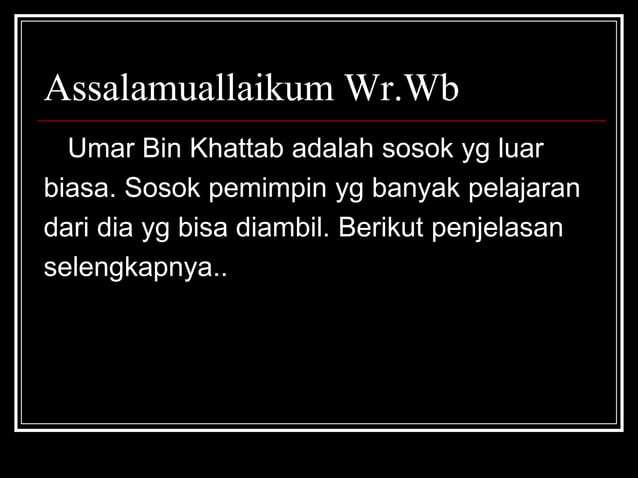 Umar Bin Khattab | PPTX