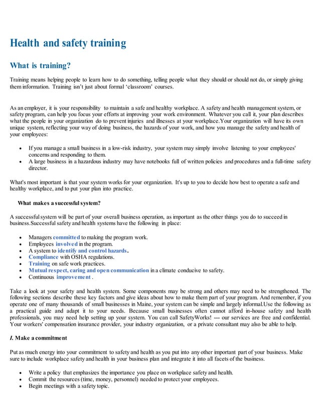 Safety Inspections and Sample Safety Inspection.Health and safety ...