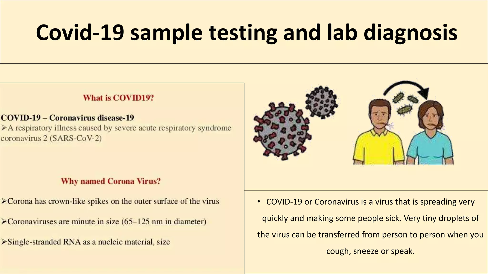 Covid-19 sample testing and lab diagnosis.pptx | Medical Tests ...