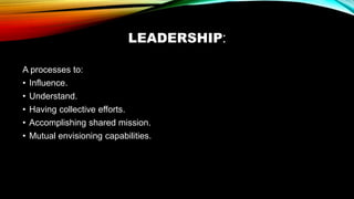 Leadership presentation..,OCB,Self-efficacy,Theory of leadership | PPT