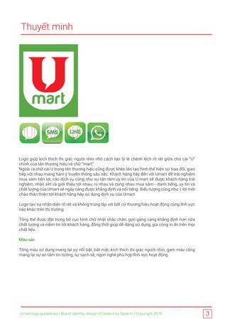 Bộ quy chuẩn thiết kế logo siêu thị U-Mart | PDF