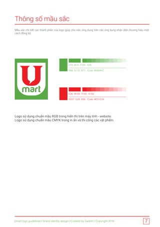 Bộ quy chuẩn thiết kế logo siêu thị U-Mart | PDF