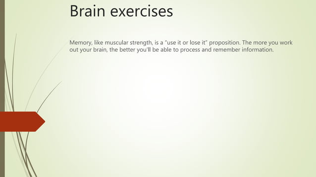 How to improve your memory | PPTX | Internet for Beginners | Internet
