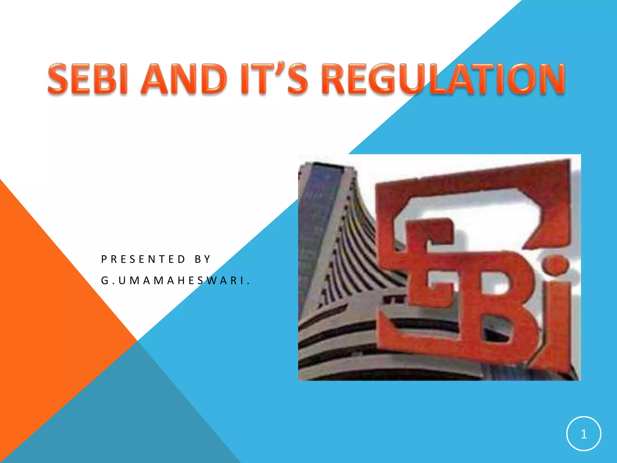 FORMATION OF SEBI | PPT