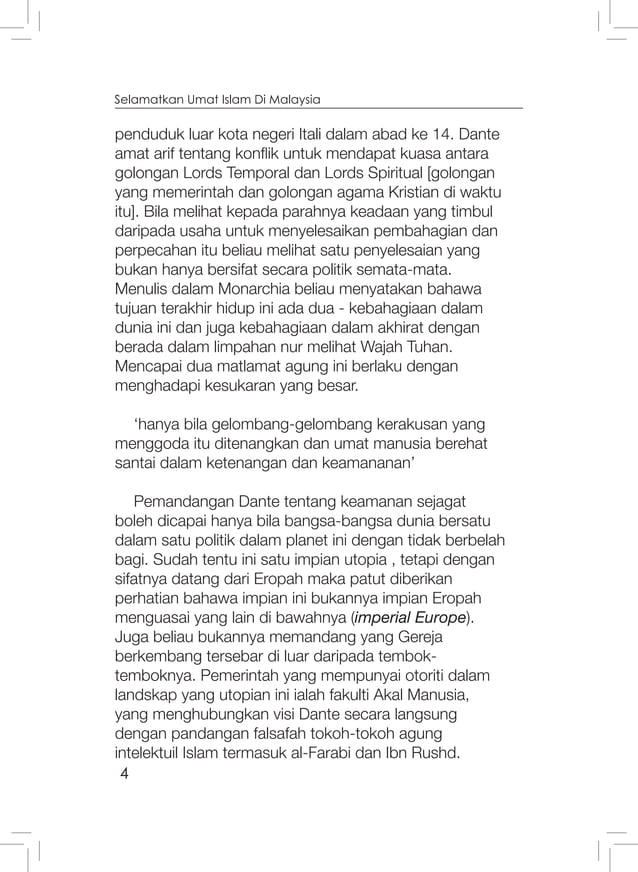 Selamatkan Umat Islam di Malaysia | PDF