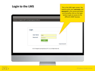 PrepGenie UMAT LMS Guide | PPTX
