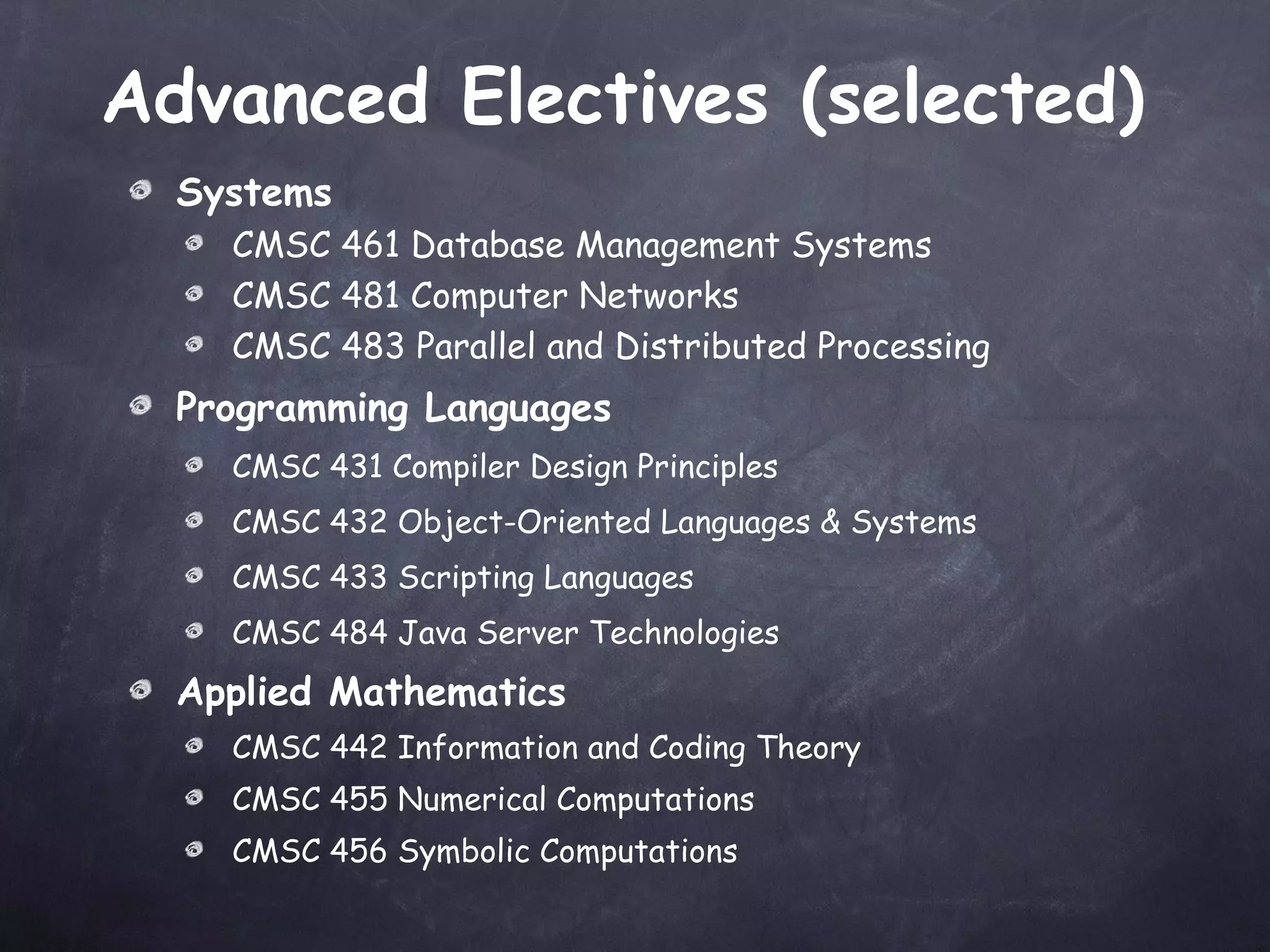UMBC undergraduate computer science program | PPT