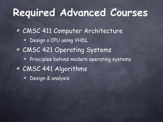 UMBC undergraduate computer science program | PPT