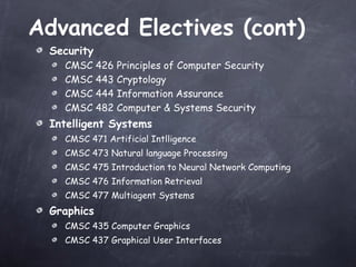 UMBC undergraduate computer science program | PPT